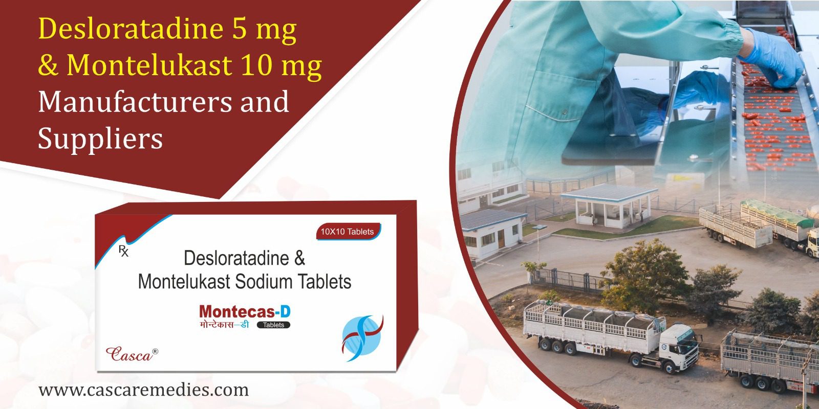 Desloratadine and Montelukast Tablets Manufacturer and Supplier