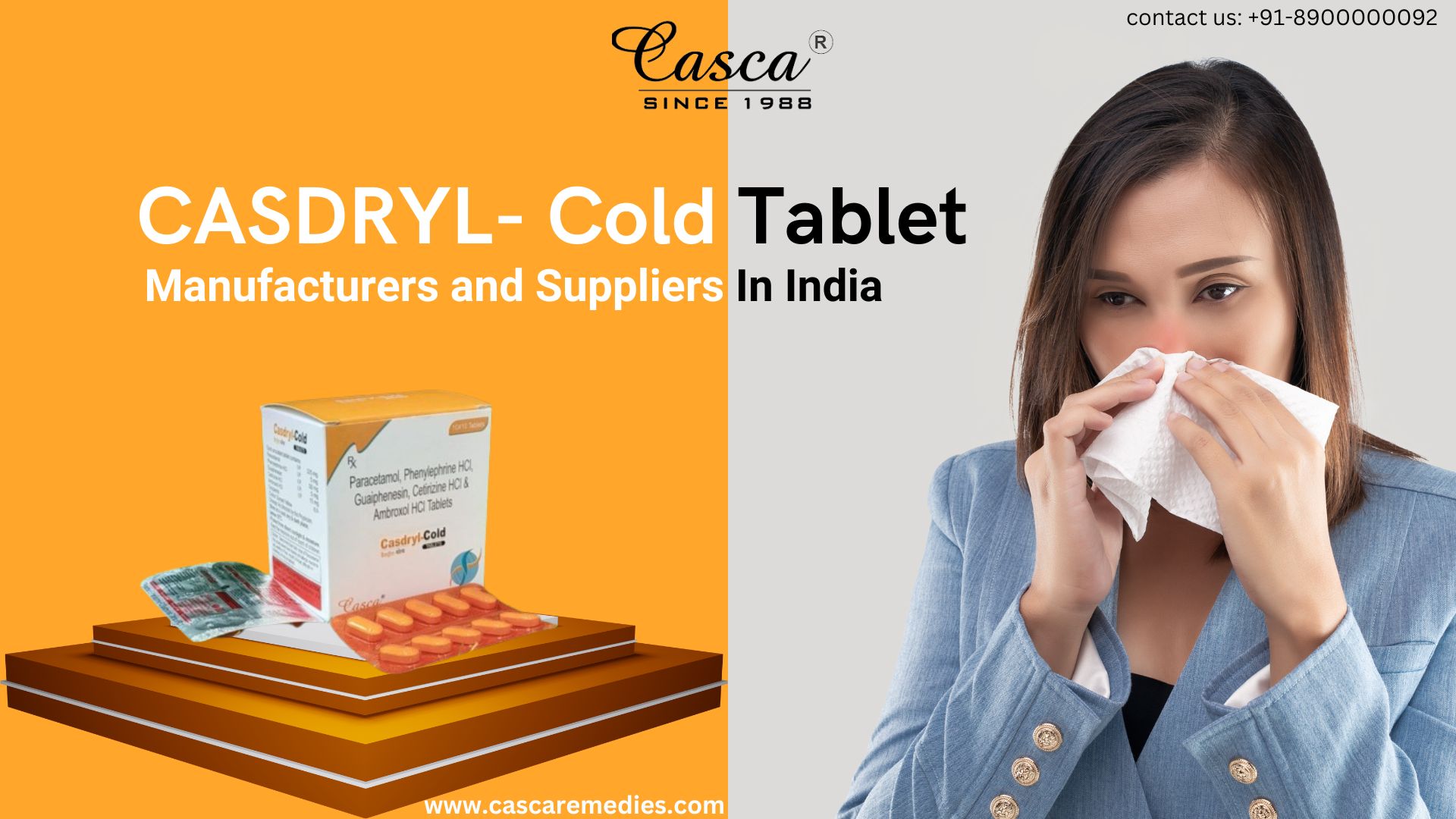 CASDRYL- Cold Tablet Manufacturer and Suppliers