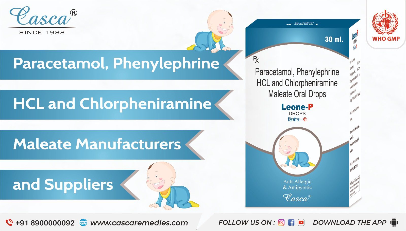Paracetamol, Phenylephrine HCl and Chlorpheniramine Maleate drops ...