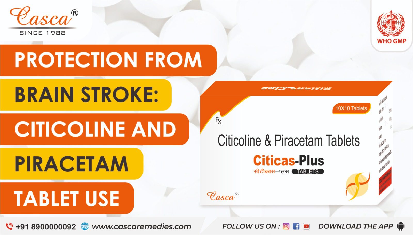 Protection from Brain Stroke: Citicoline and Piracetam Tablet Use