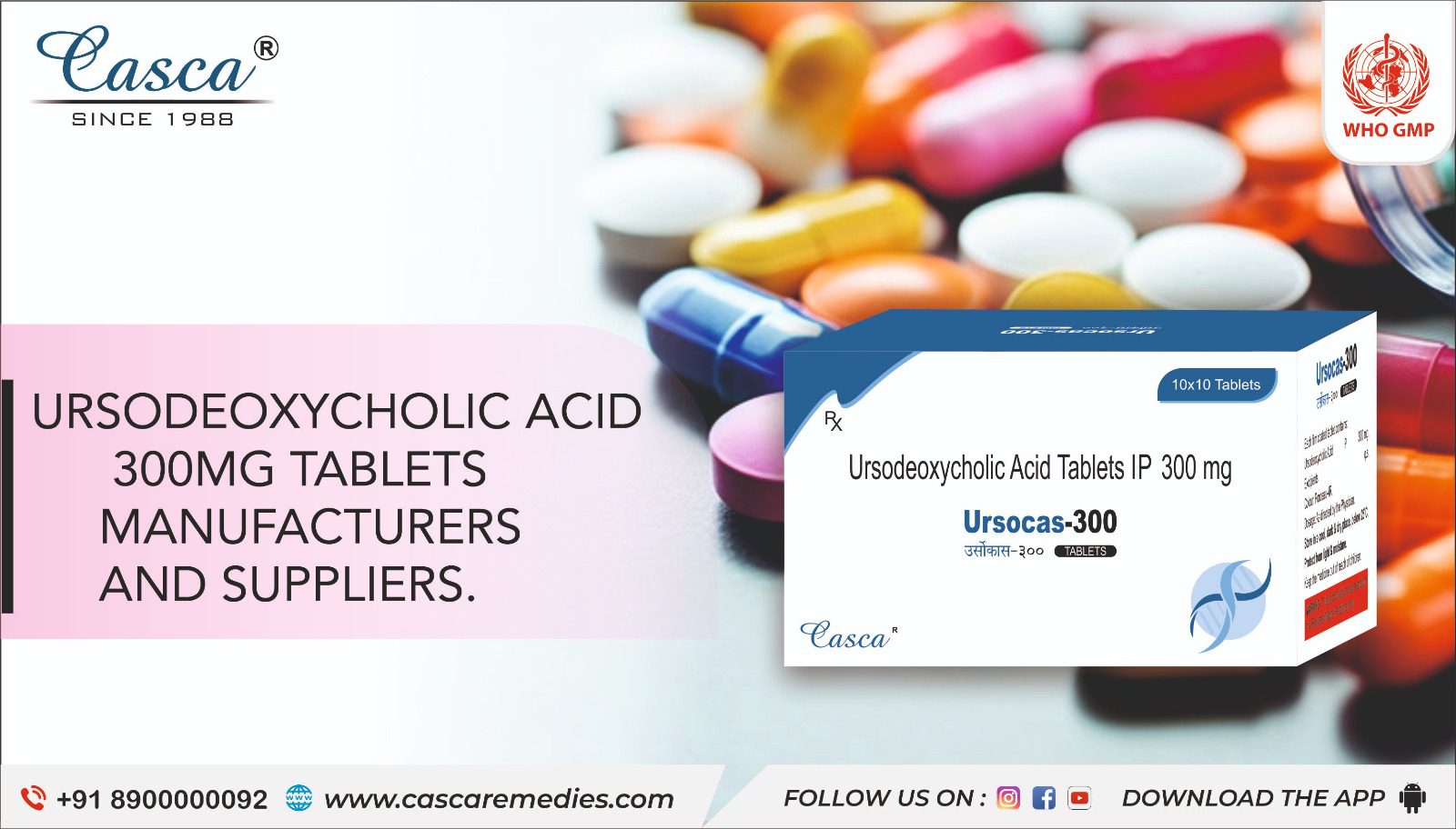 Ursodeoxycholic Acid 300mg Tablets Manufacturers and Suppliers